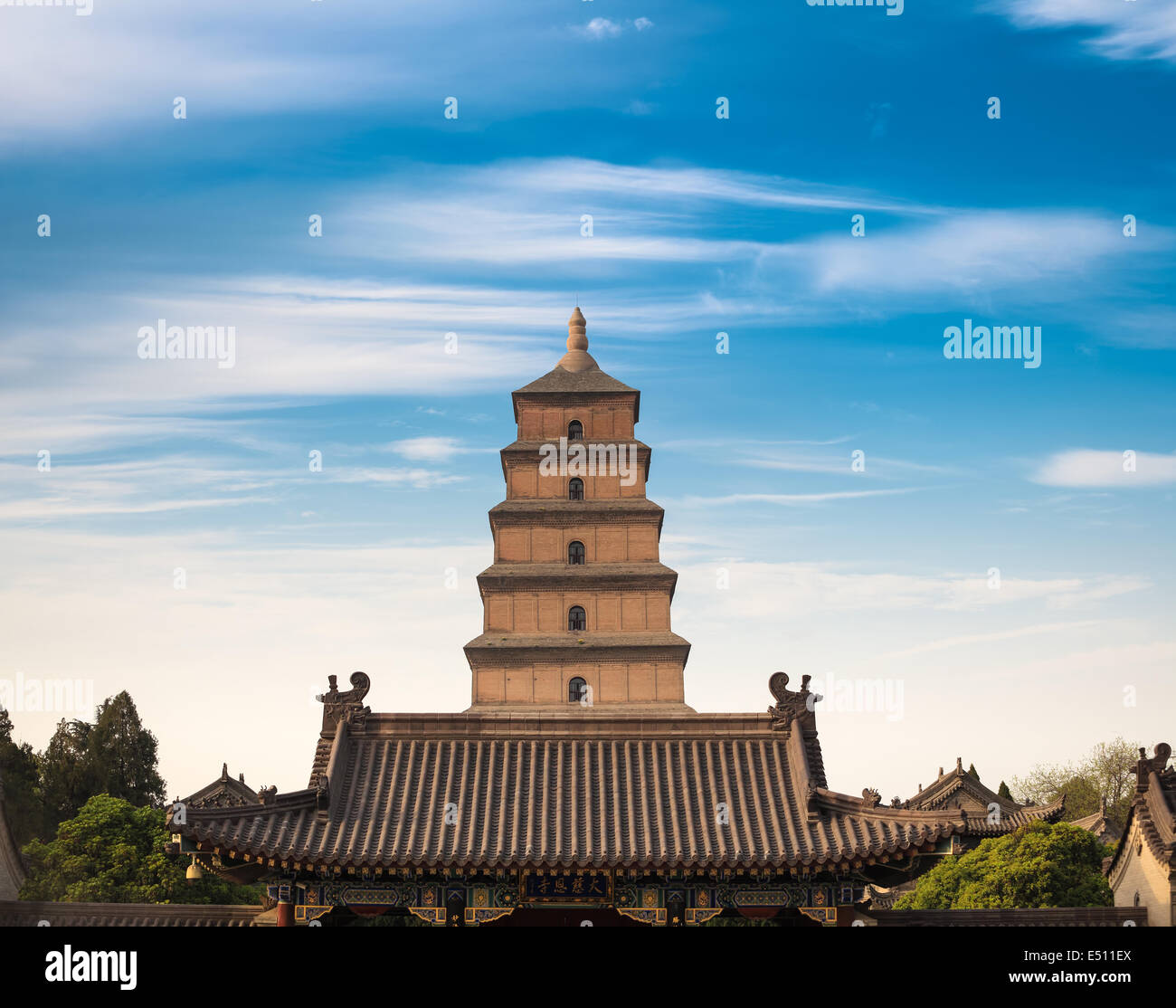 giant wild goose pagoda in sian Stock Photo - Alamy