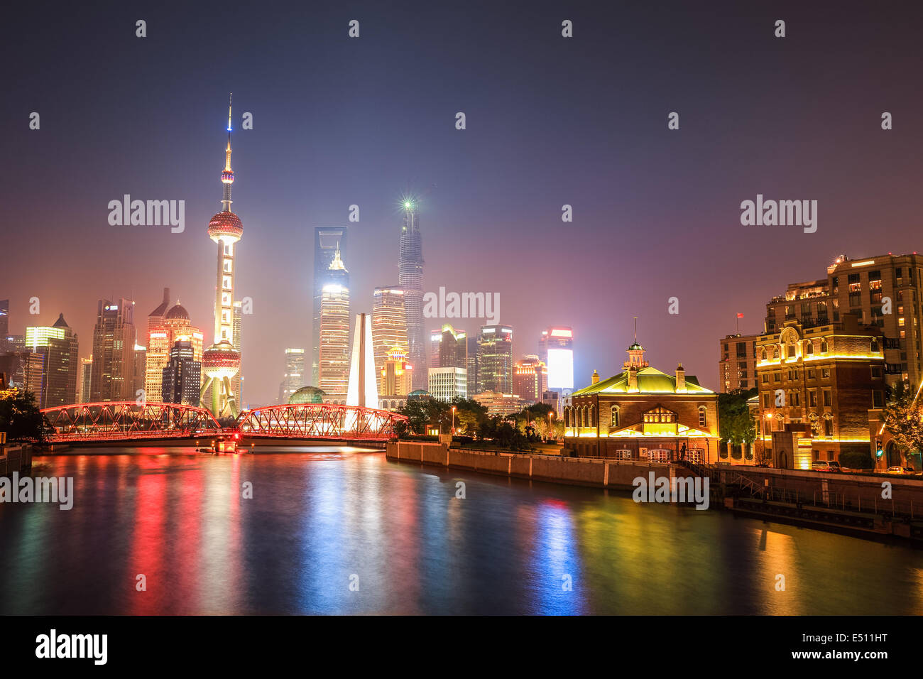 beautiful night in shanghai Stock Photo - Alamy