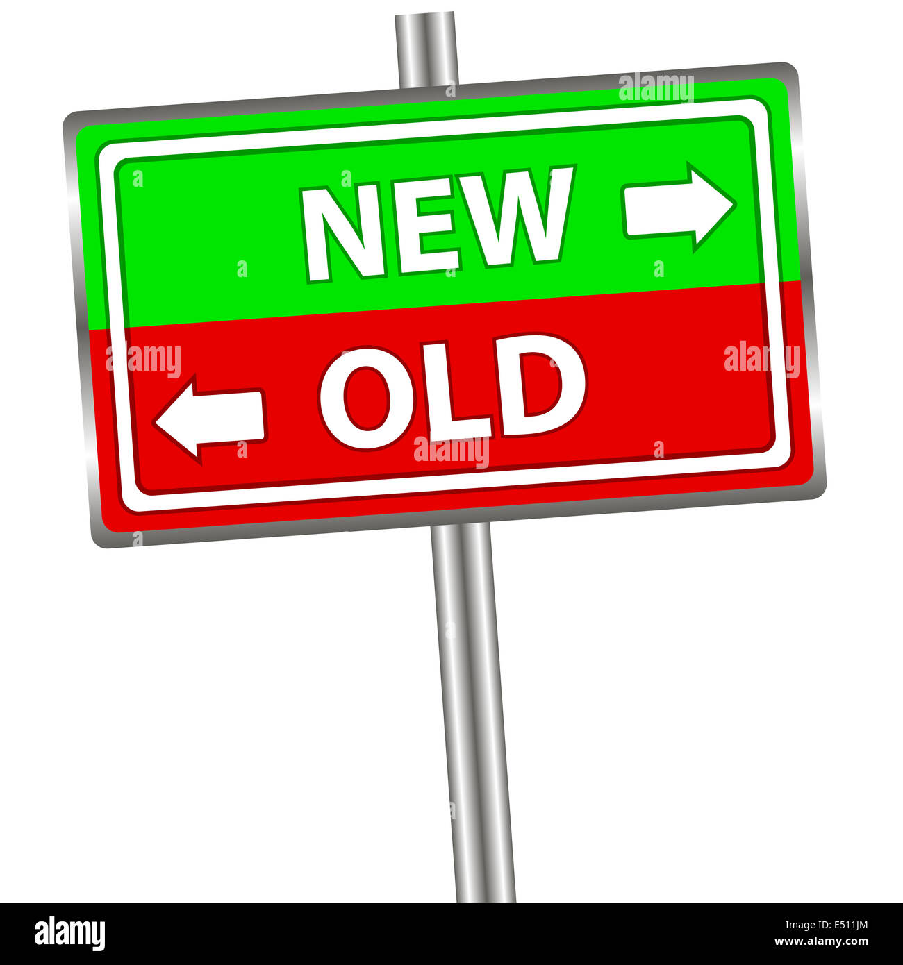 New and old sign Stock Photo - Alamy