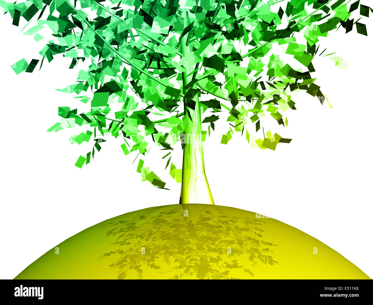 Tree´s illustration over white background Stock Photo - Alamy