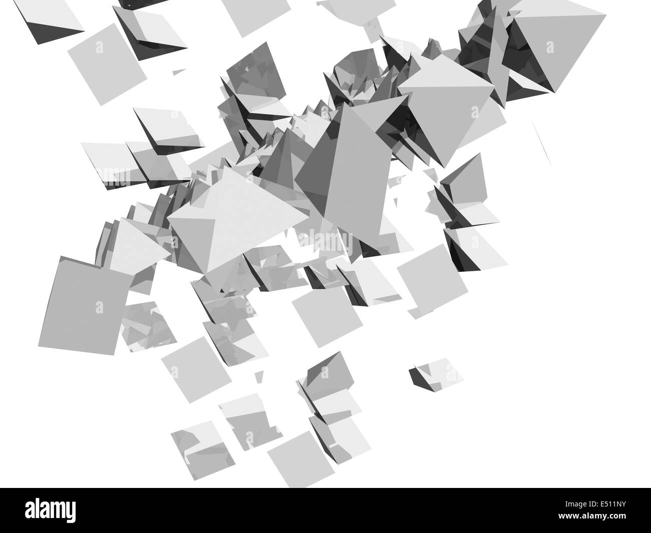 Pyramids with glossy light effects Stock Photo - Alamy