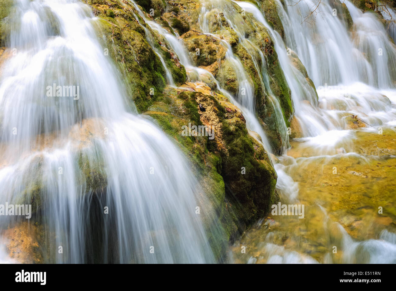 Waterfall stream in forest hi-res stock photography and images - Alamy