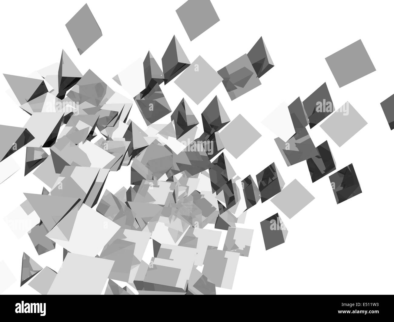 Pyramids with glossy light effects Stock Photo - Alamy