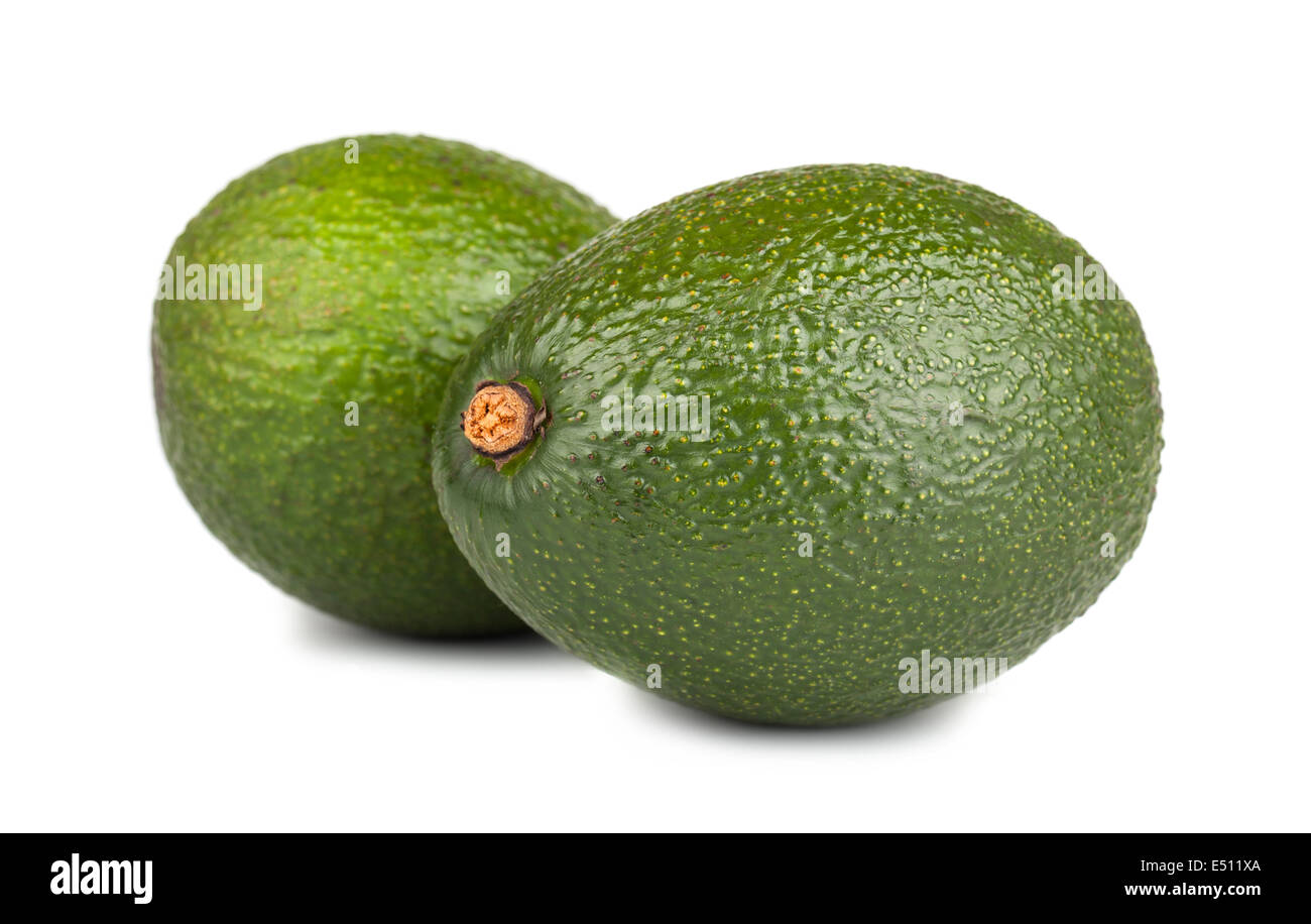 Two green ripe avocado Stock Photo - Alamy