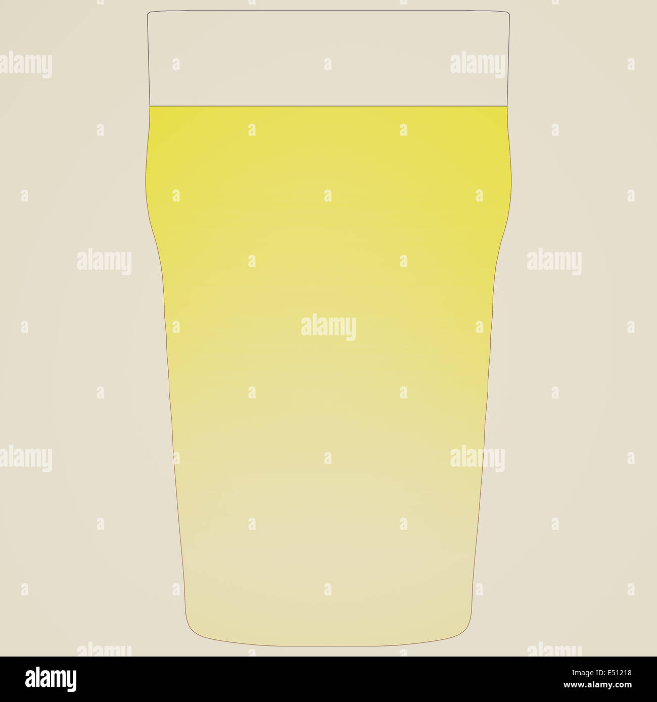 Vintage look A pint of lager Stock Photo - Alamy