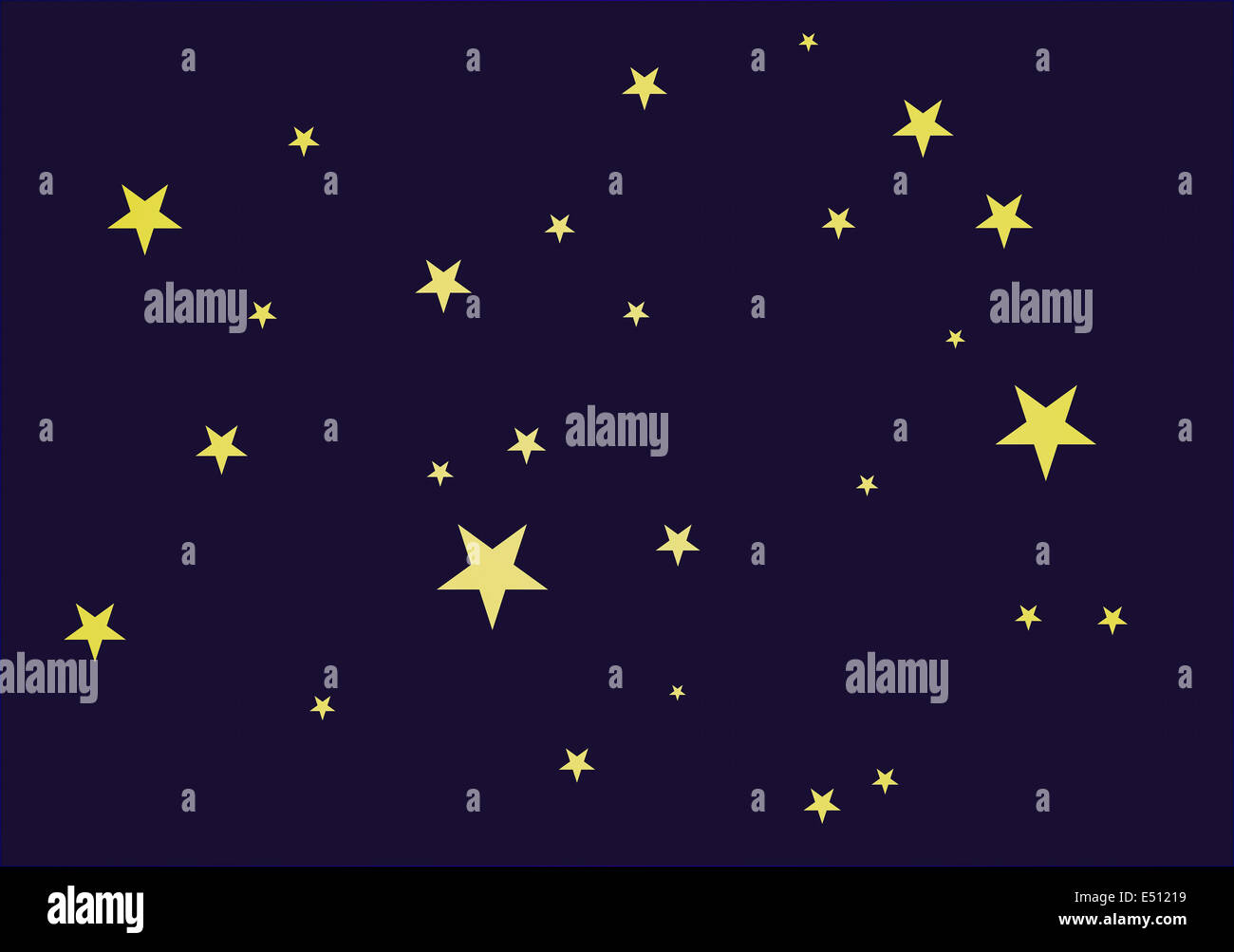 Vintage look Stars in the sky Stock Photo - Alamy