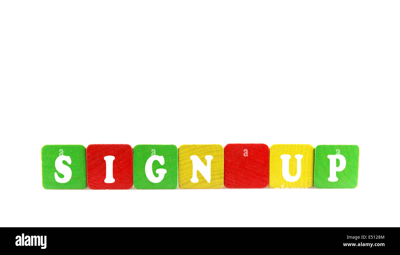 sign up concept Stock Photo - Alamy