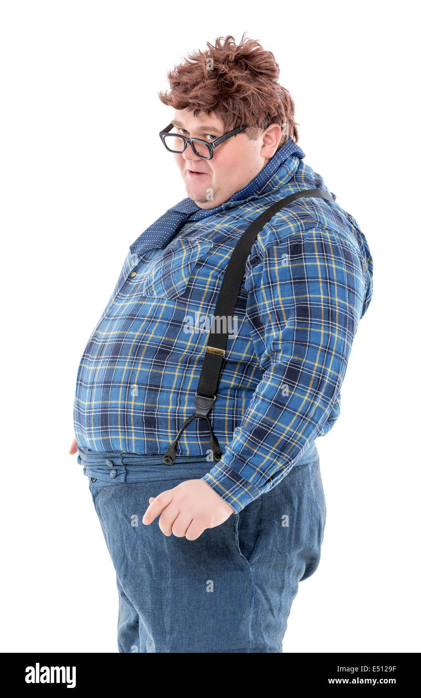 Overweight obese young man Stock Photo - Alamy