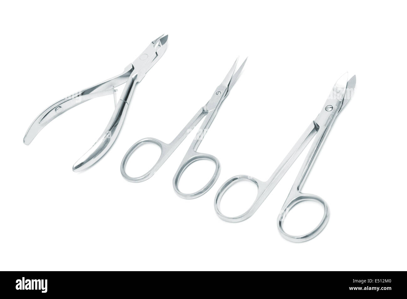 set of manicure scissors Stock Photo - Alamy