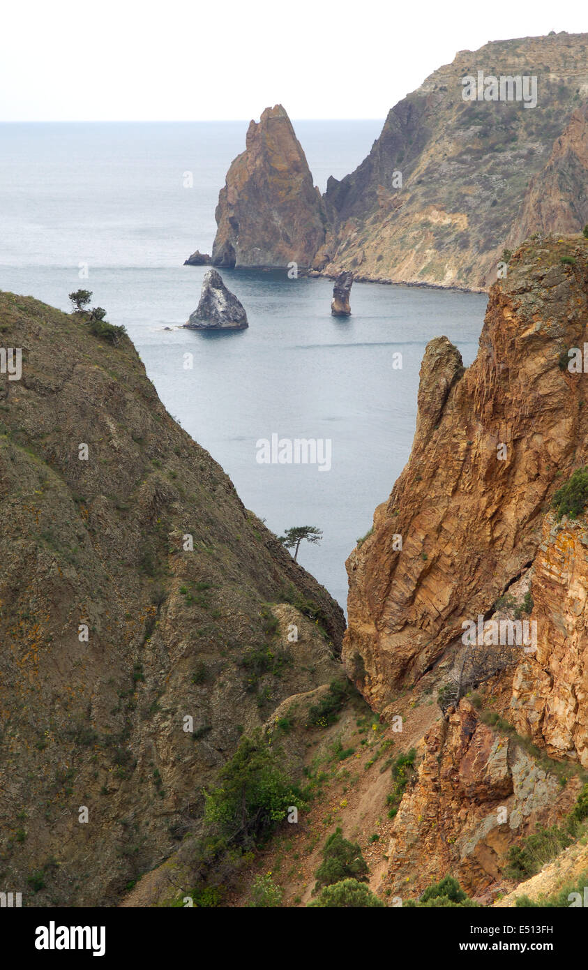 Sea landscape with rocks Stock Photo - Alamy
