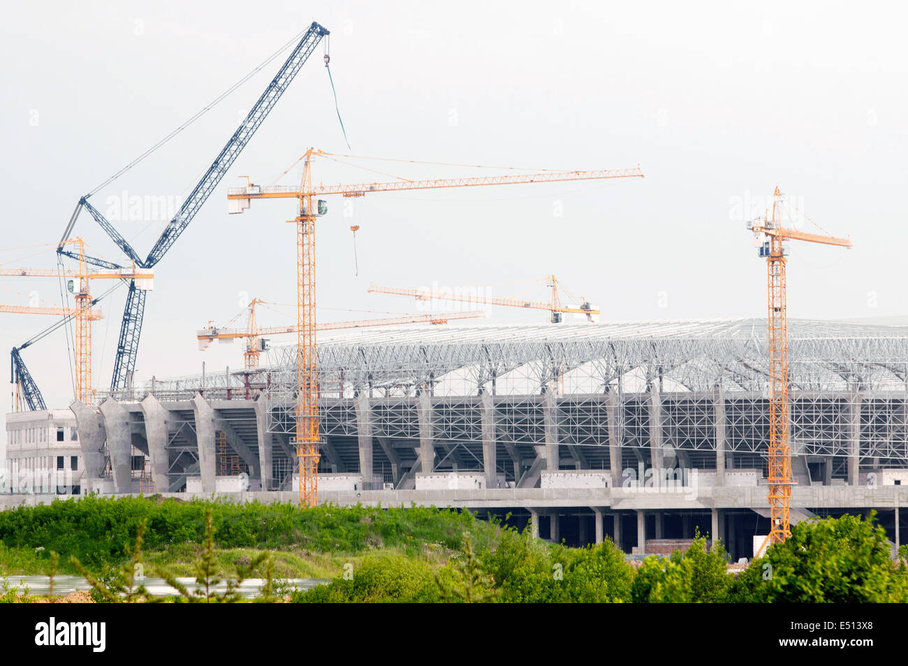 construction of a football stadium Stock Photo - Alamy