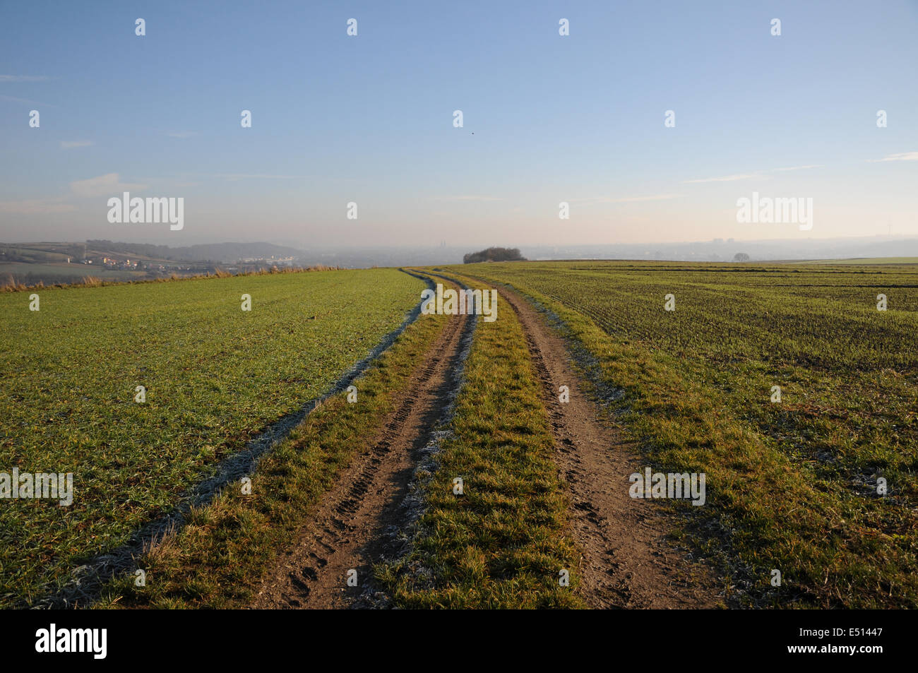 Way in the fields for tractors Stock Photo - Alamy