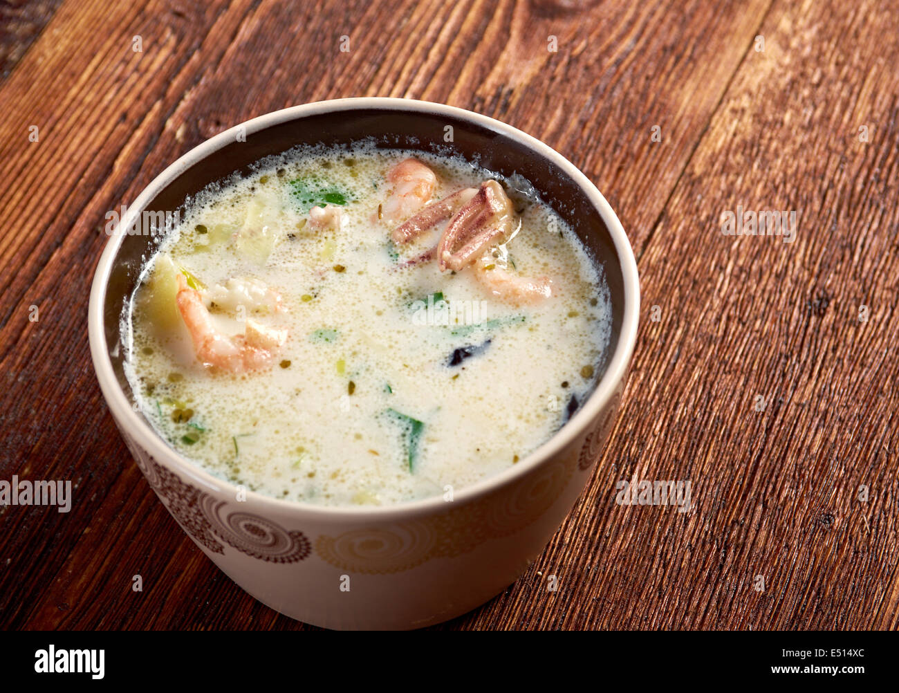 Wholesome haddock chowder seafood appetizer hi-res stock photography ...