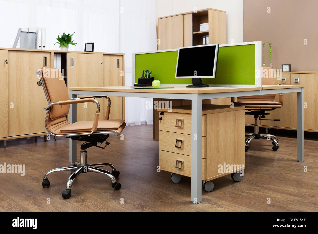 monitor on desk Stock Photo - Alamy