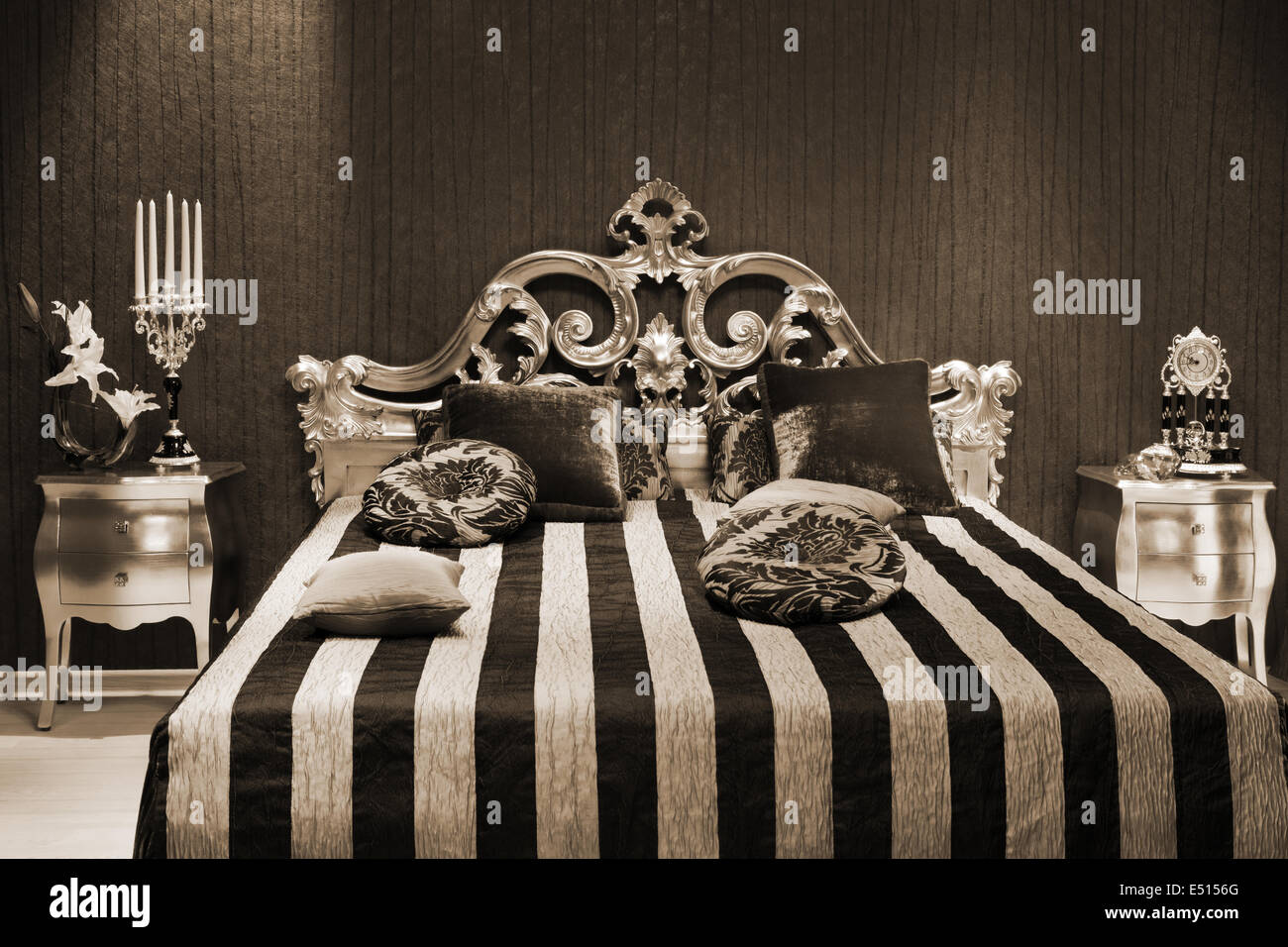 Old bed with bolster pillow hi-res stock photography and images - Alamy