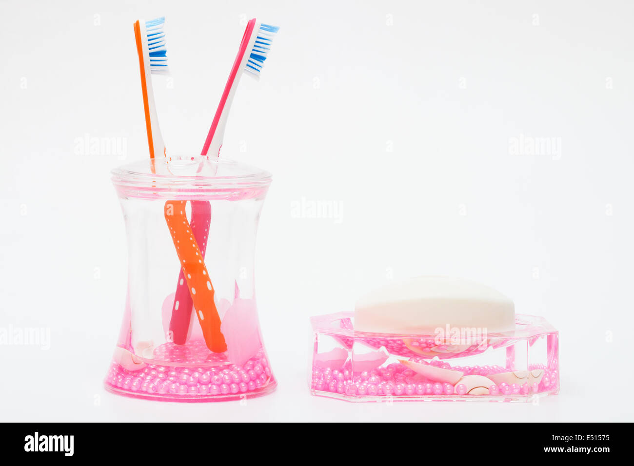 Close up toothbrushes soap hi-res stock photography and images - Alamy