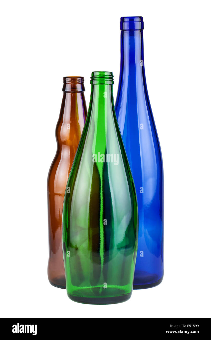 Three empty bottles Stock Photo - Alamy