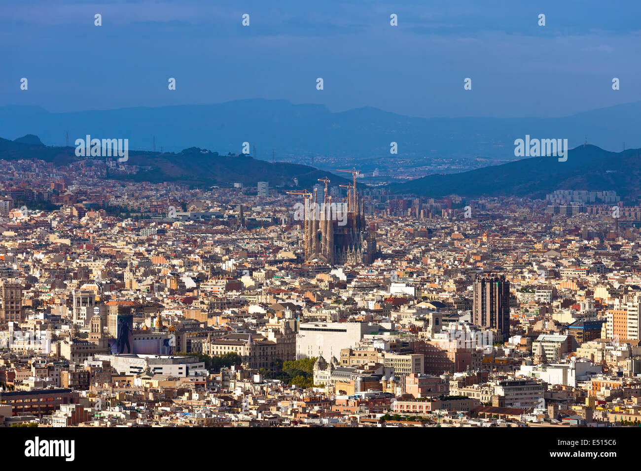Aerial view tower cathedral barcelona hi-res stock photography and ...