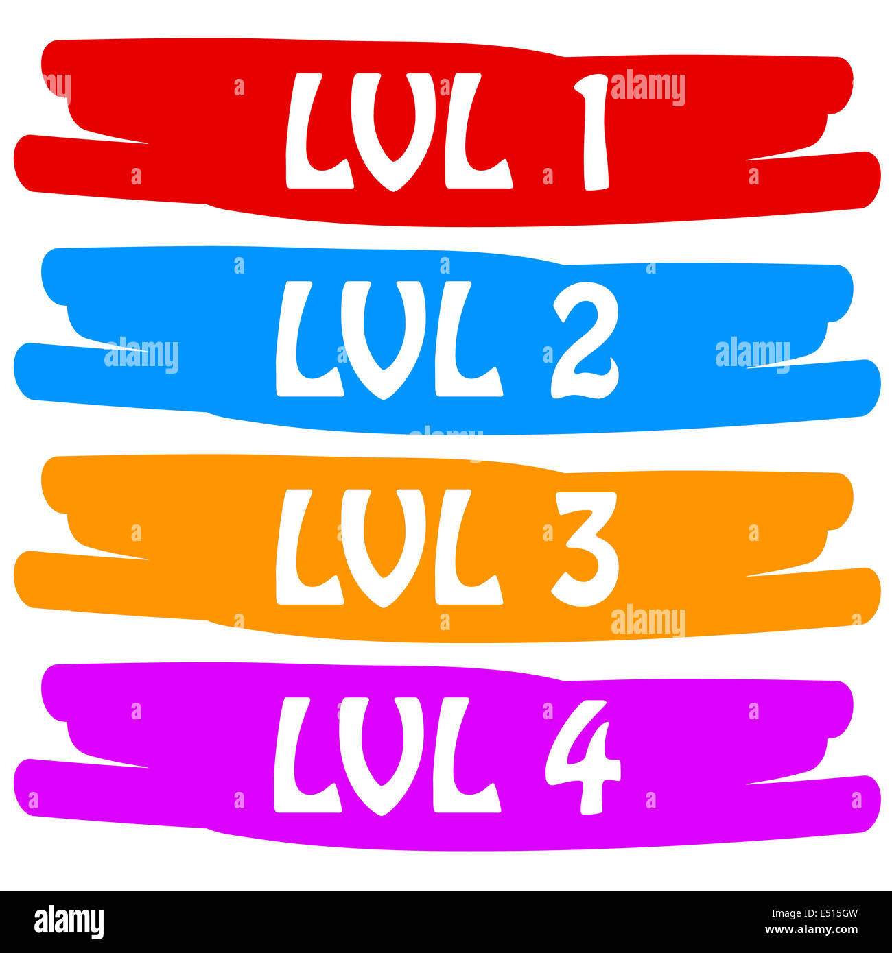 Level icons set Stock Photo - Alamy