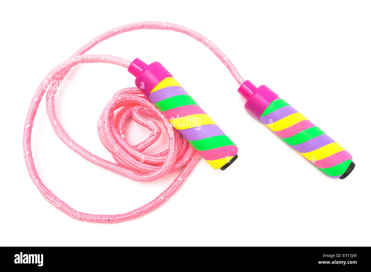 Pink skipping rope Cut Out Stock Images & Pictures - Alamy
