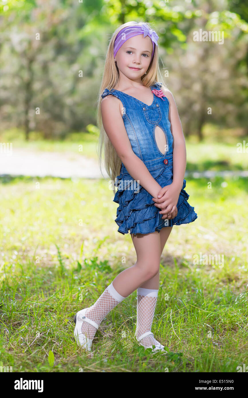 Little blond girl Stock Photo - Alamy