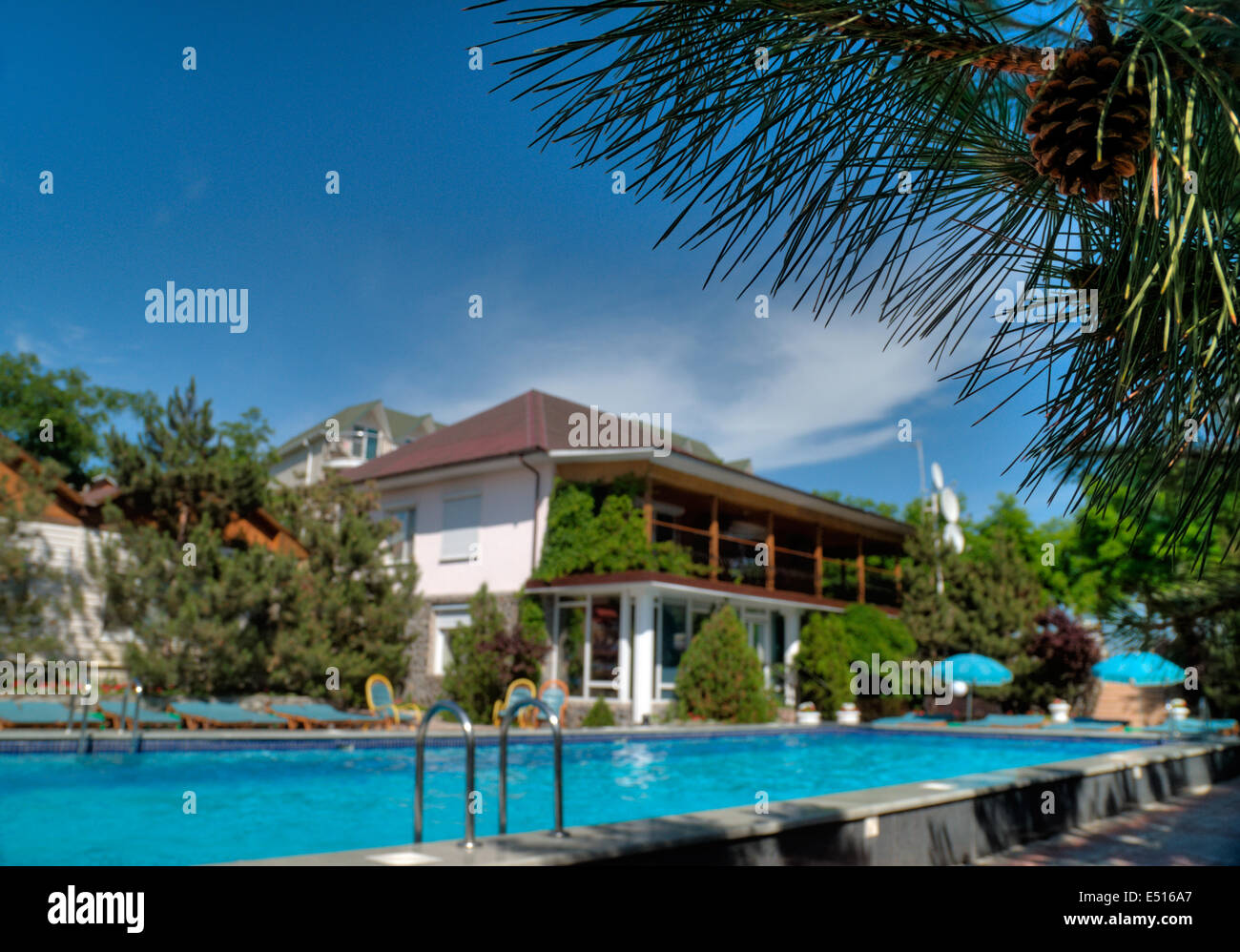 Swimming pool entrance Stock Photo - Alamy