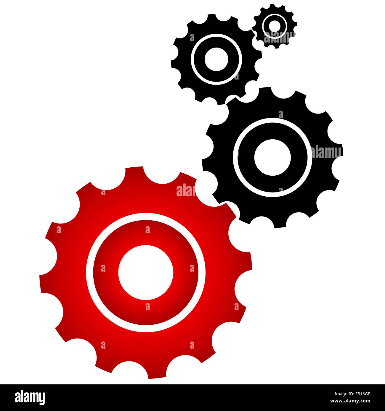 Clock cogs vector isolated hi-res stock photography and images - Alamy