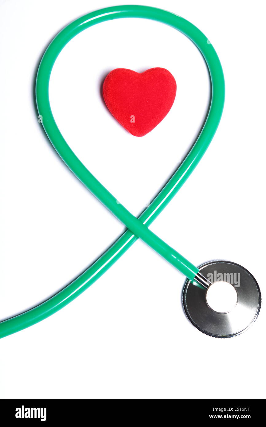 Red heart shape stethoscope isolated hi-res stock photography and ...
