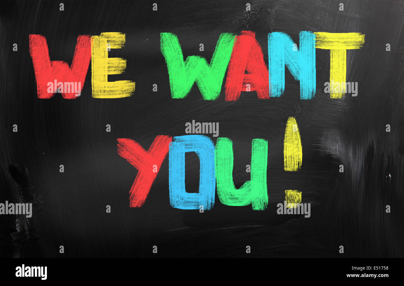 We Want You Concept Stock Photo - Alamy