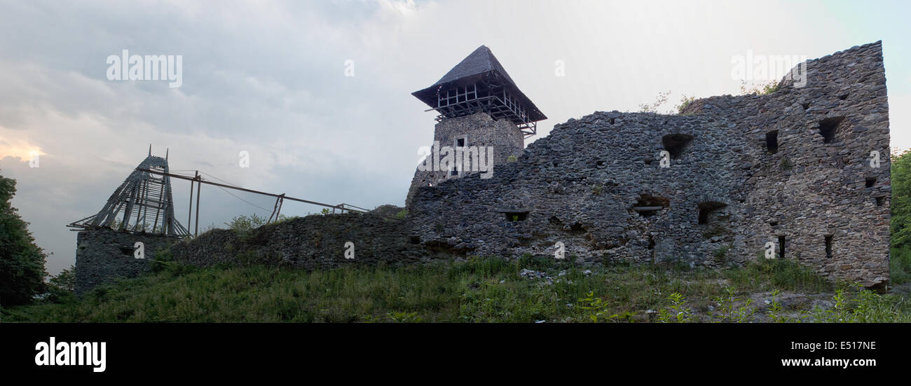 Castle ruins Nevitsky Transcarpathia Ukraine Stock Photo - Alamy
