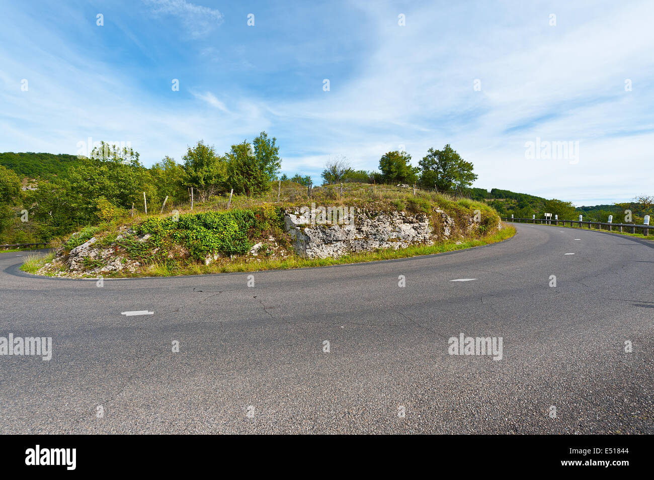 Alpine road journey safety hi-res stock photography and images - Alamy