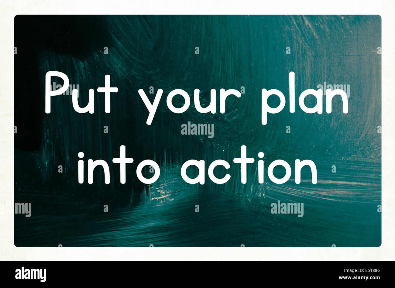 Put your plan into action Cut Out Stock Images & Pictures - Alamy