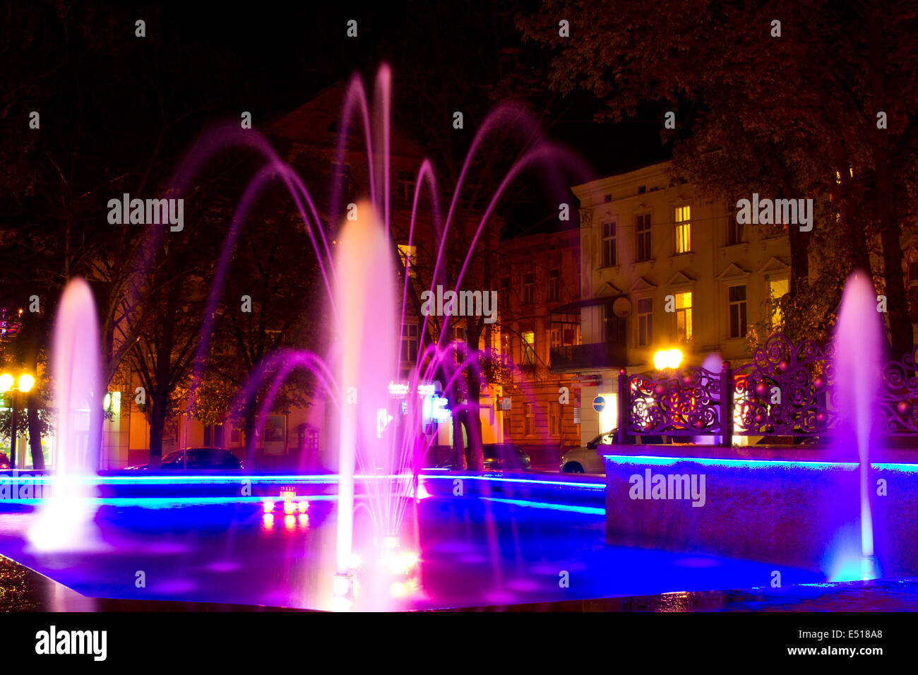 Colorful fountain moon hi-res stock photography and images - Alamy