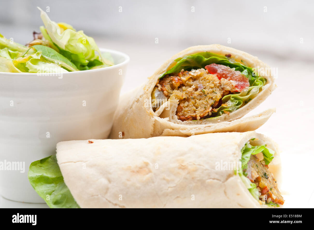 Falafel pita bread roll hi-res stock photography and images - Alamy