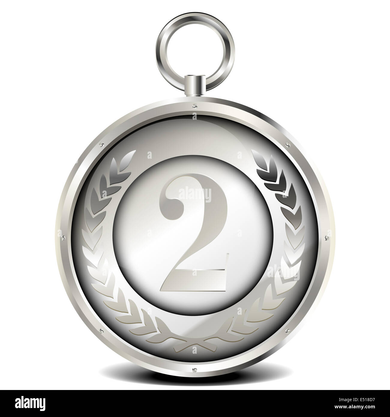Silver medal medallion hi-res stock photography and images - Alamy
