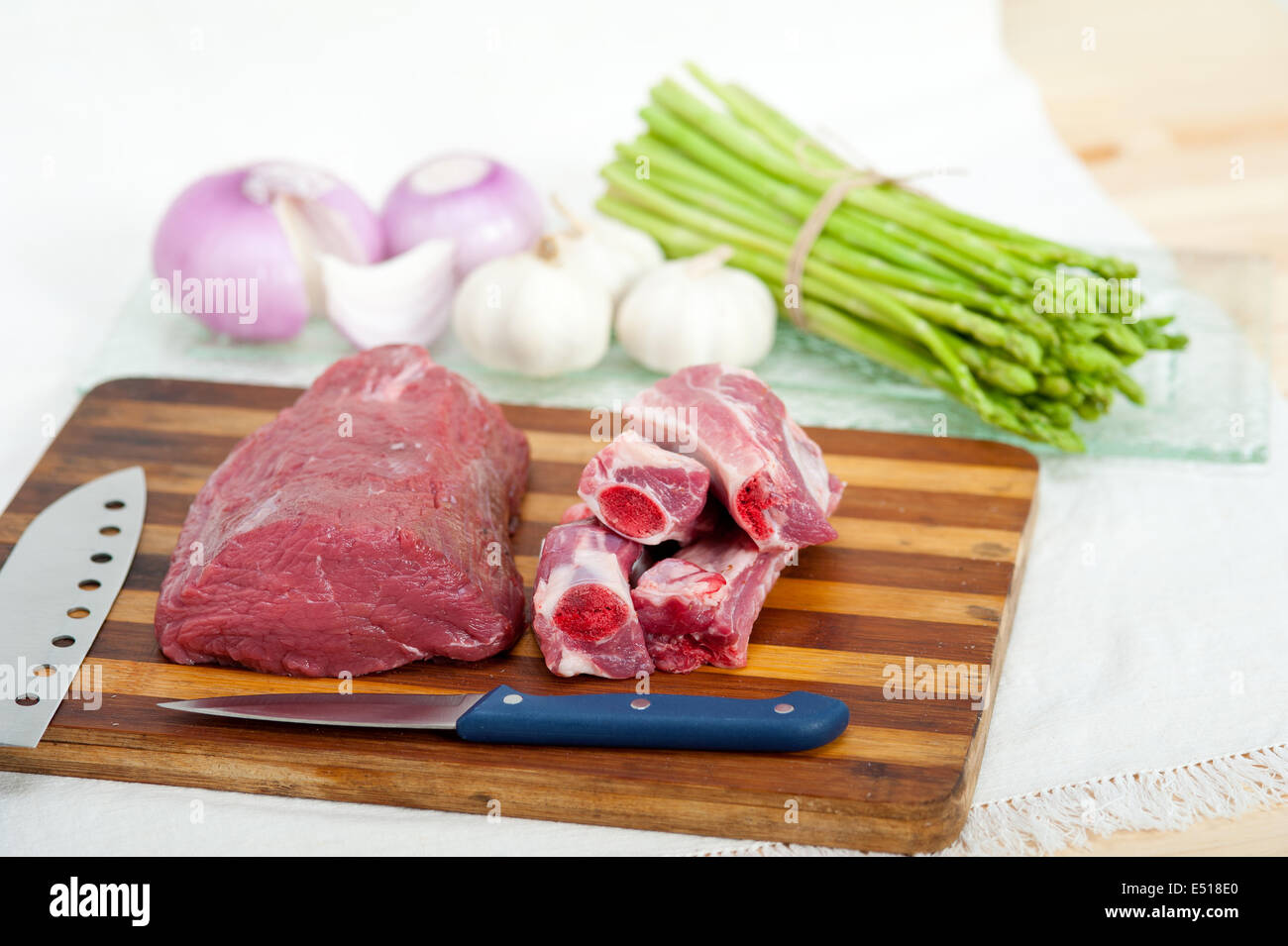 raw beef and pork ribs Stock Photo - Alamy