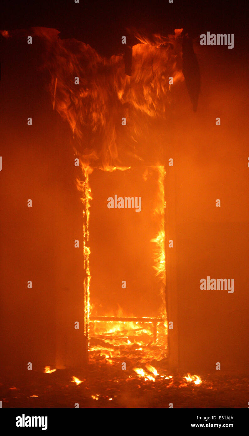 Fire in Building Stock Photo - Alamy