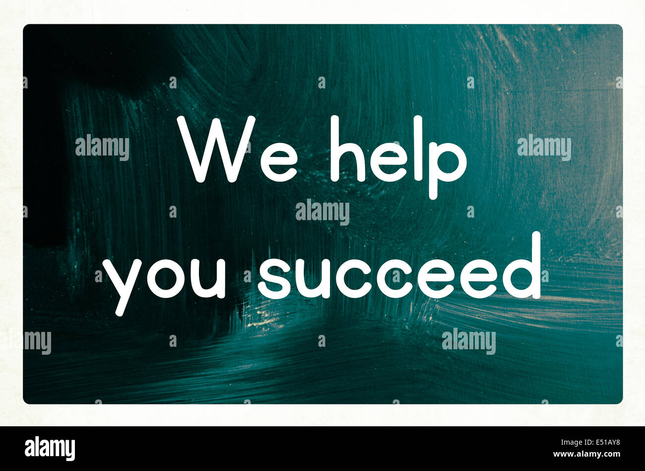 we help you succeed Stock Photo - Alamy