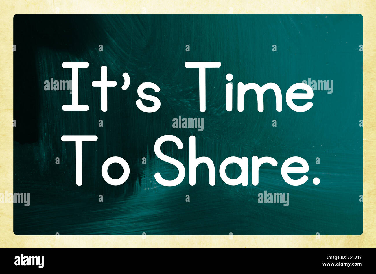 it's time to share concept Stock Photo - Alamy