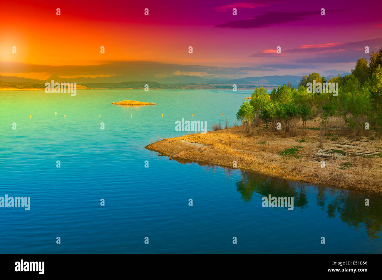 Lake in Spain Stock Photo - Alamy