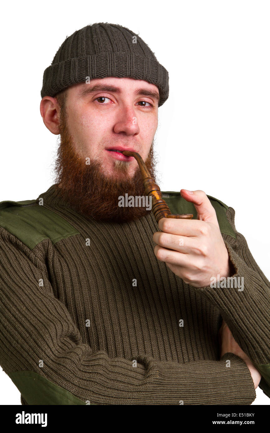 guy smoking a pipe Stock Photo - Alamy