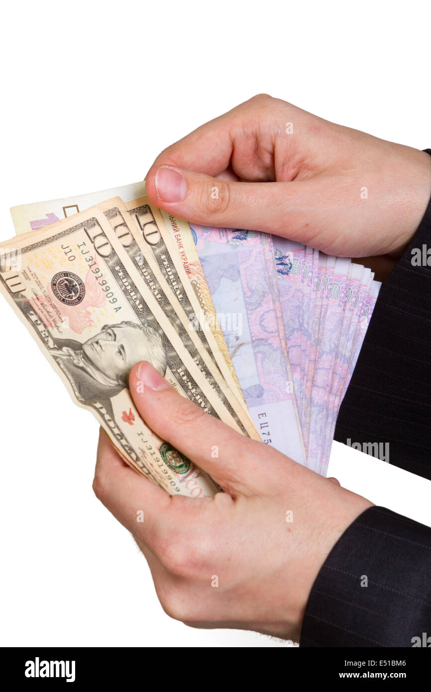 hand of a businessman holding a money Stock Photo - Alamy