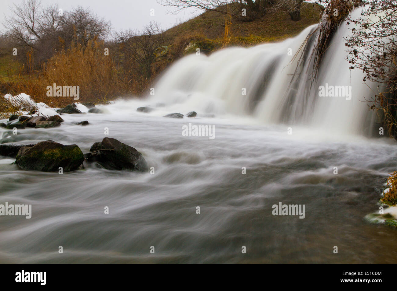 Autumn waterfall Stock Photo - Alamy