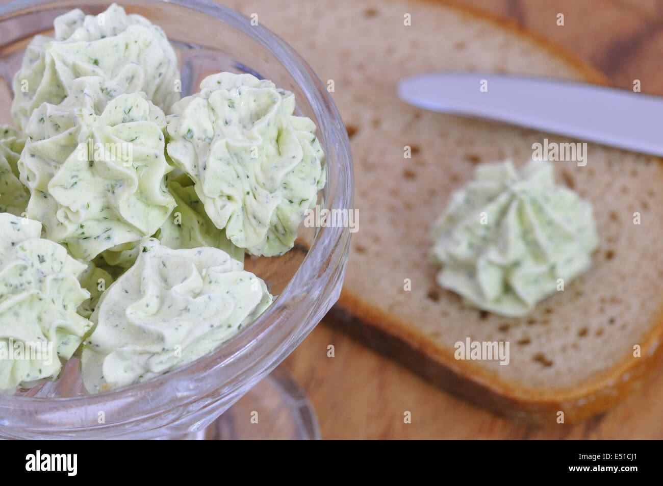 Bread with butter Stock Photo - Alamy
