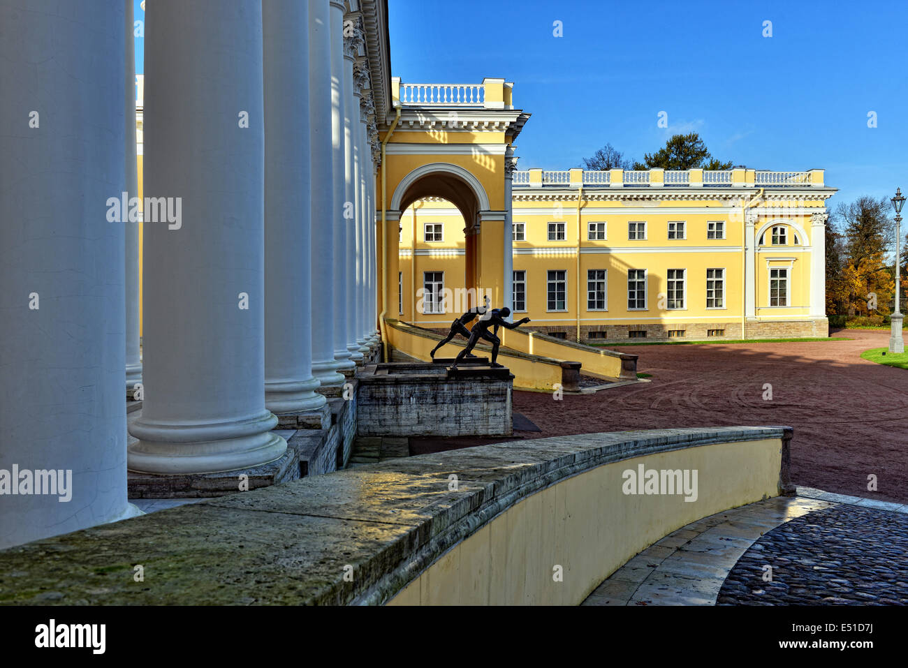 The exterior of Alexander palace in Pushkin Stock Photo - Alamy