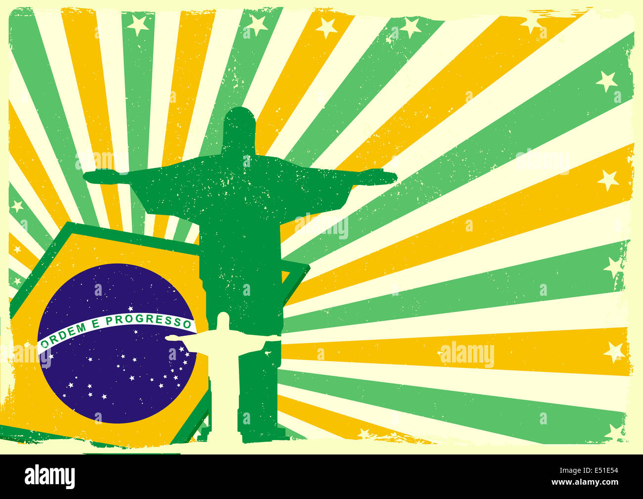 jesus and brazilian flag Stock Photo - Alamy