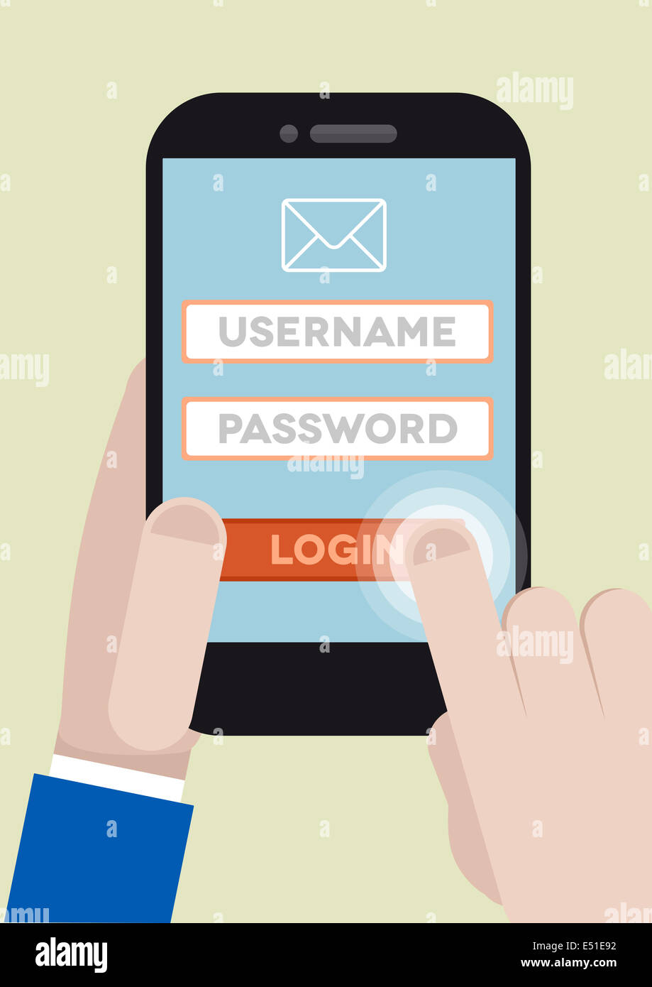 Login information hi-res stock photography and images - Alamy