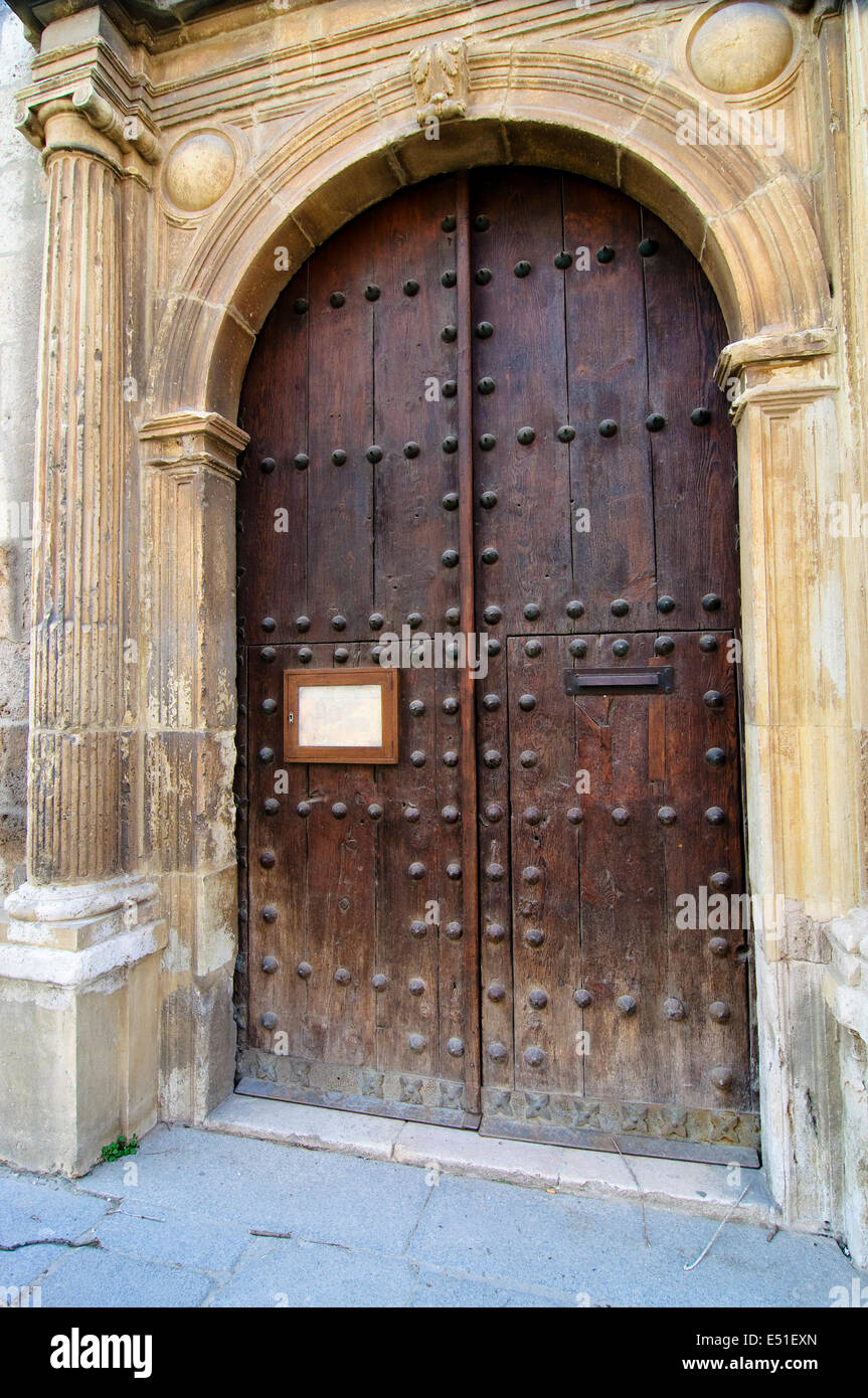 Picture of a medieval gate, with old textures Stock Photo - Alamy