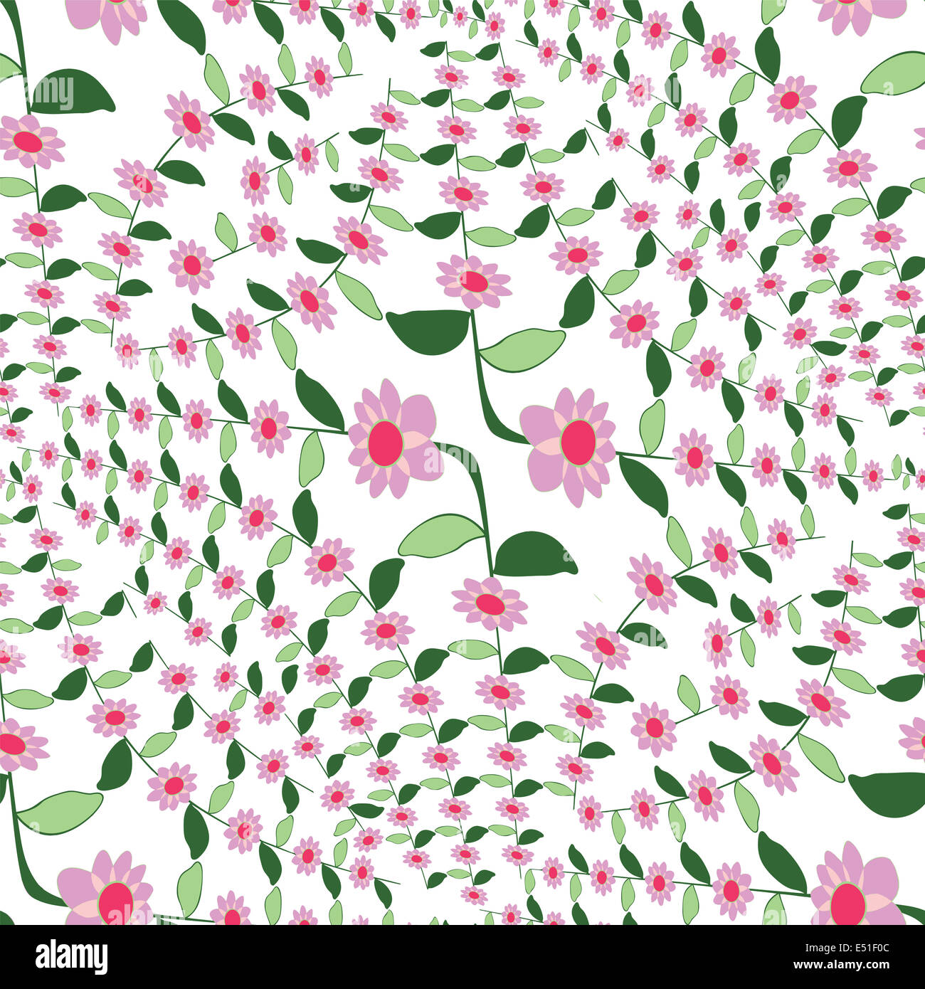 Pink green floral design tiles hi-res stock photography and images - Alamy