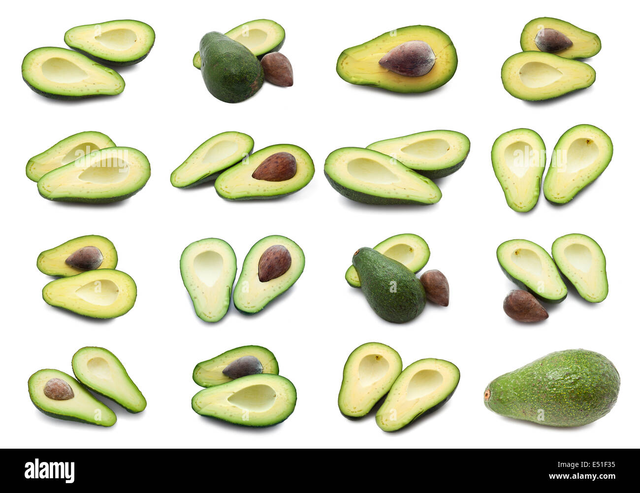 Avocado peel cut slice Cut Out Stock Images & Pictures - Alamy